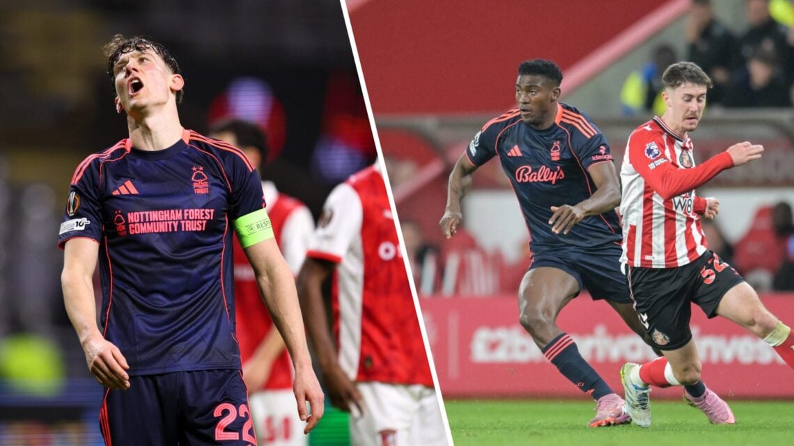 Taiwo Awoniyi and Ryan Yates react as Nottingham Forest player ...